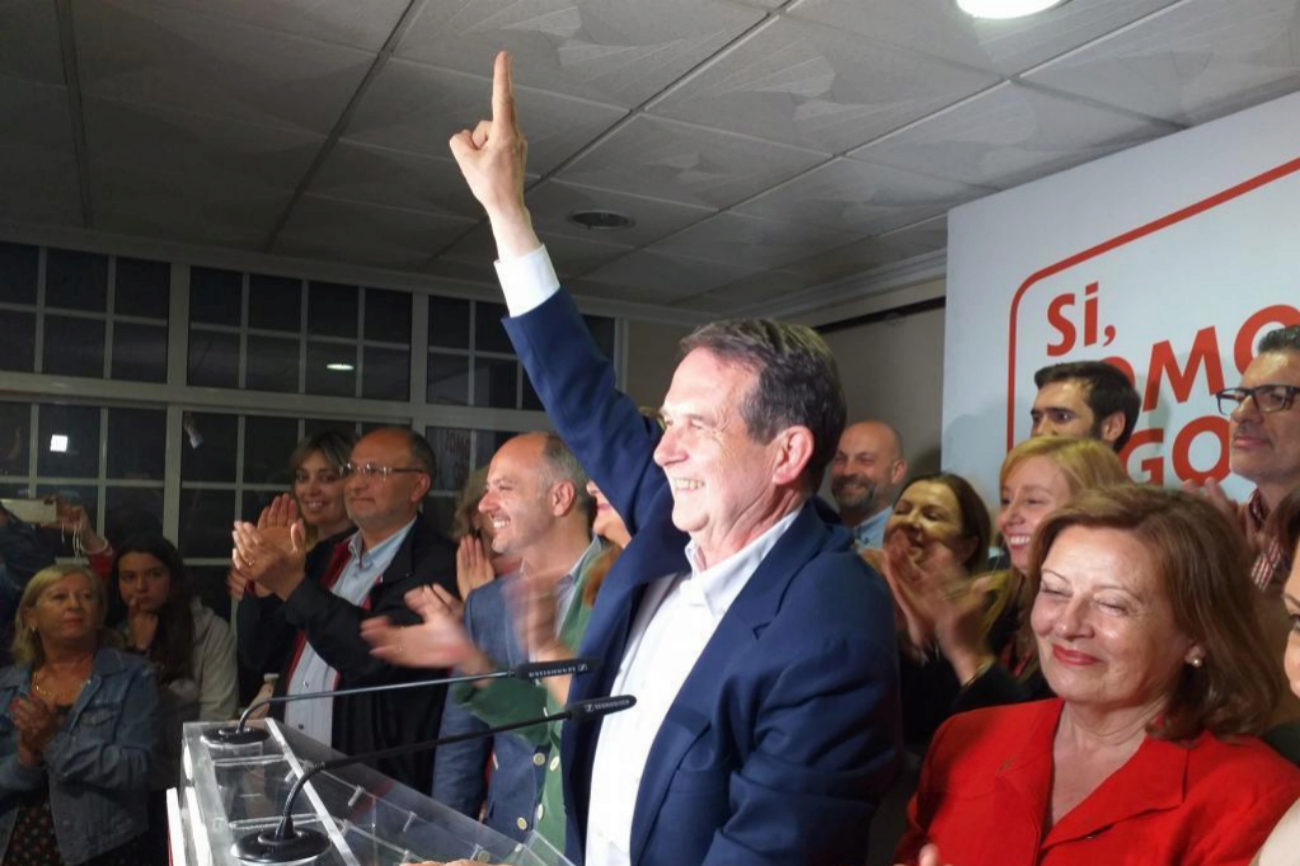 Abel Caballero, alcalde de Vigo, celebra su triunfo en las elecciones ...