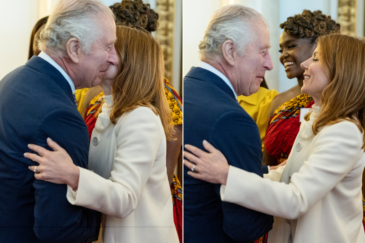 Geri Halliwell se salta el protocolo y besa a Carlos III en público ...