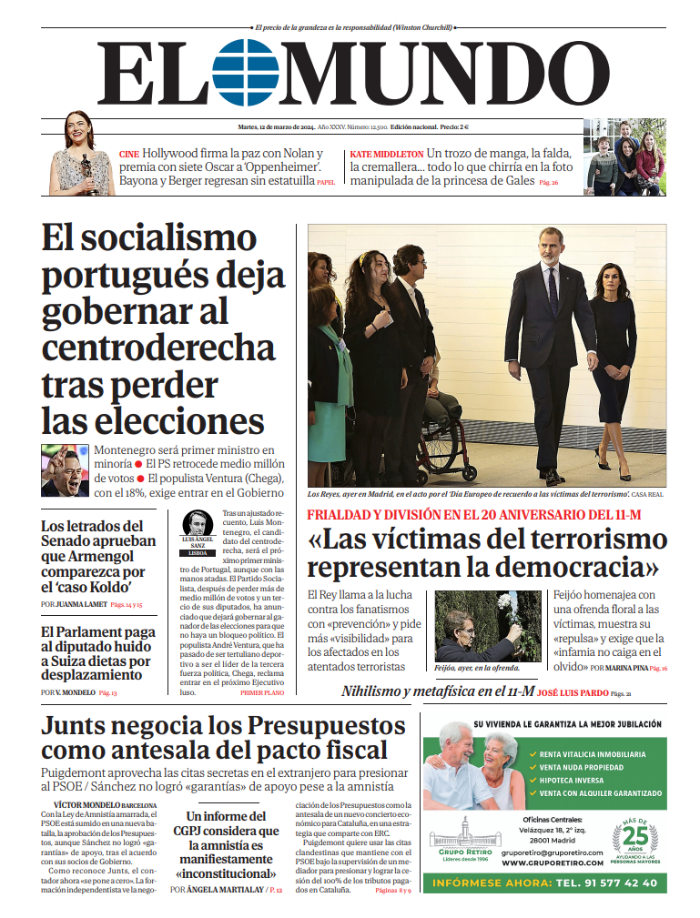 Portada EL MUNDO hoy - Edición impresa | EL MUNDO
