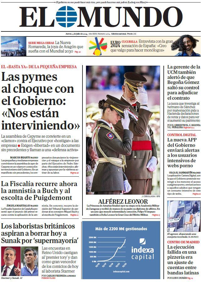Portada EL MUNDO hoy - Edición impresa | EL MUNDO