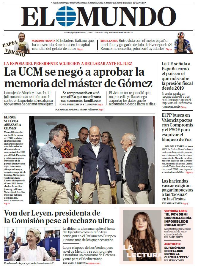 Portada EL MUNDO hoy - Edición impresa | EL MUNDO