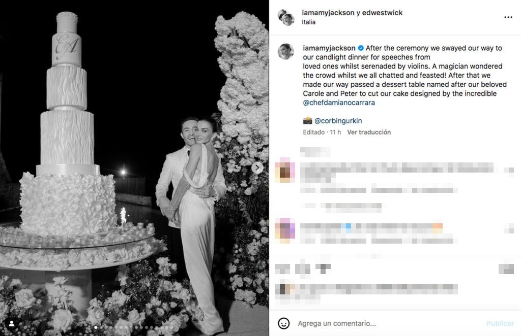 La enorme tarta de bodas de Ed Westwick - Foto 9 de 20