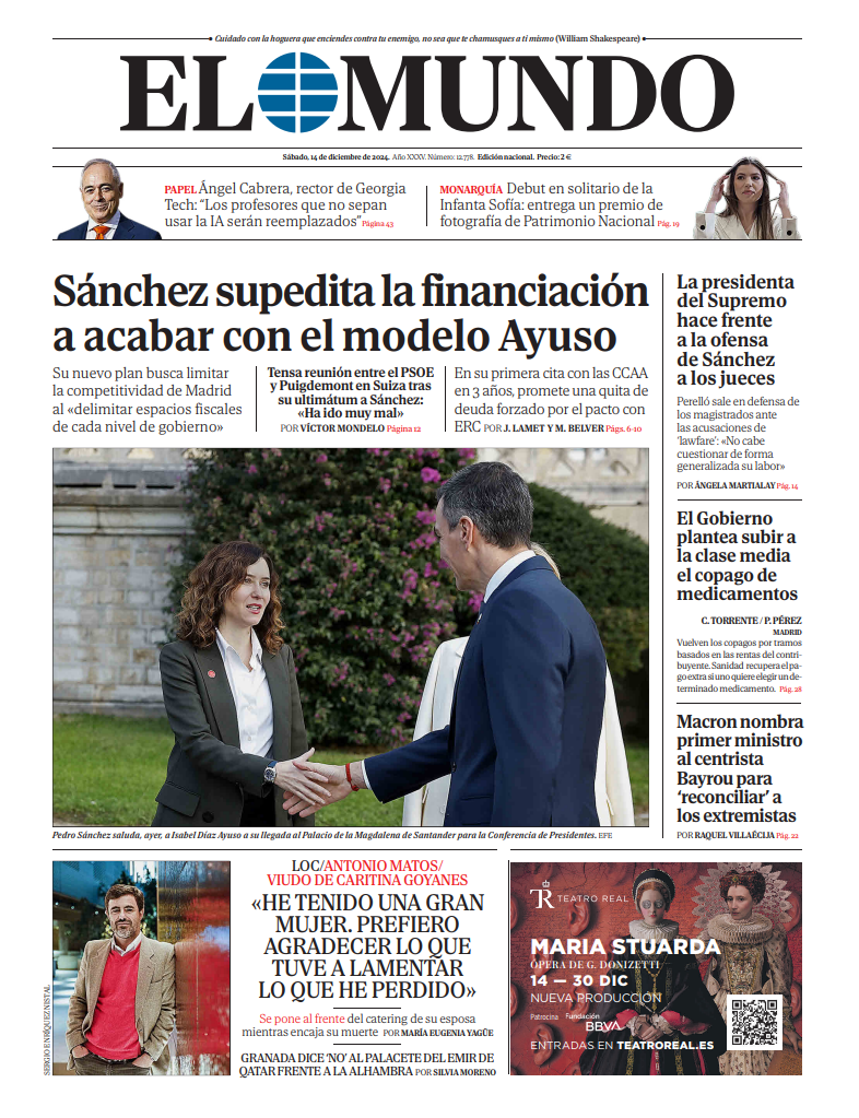 Portada EL MUNDO hoy - Edición impresa | EL MUNDO