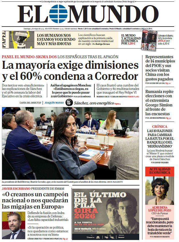 Portada EL MUNDO hoy - Edición impresa | EL MUNDO