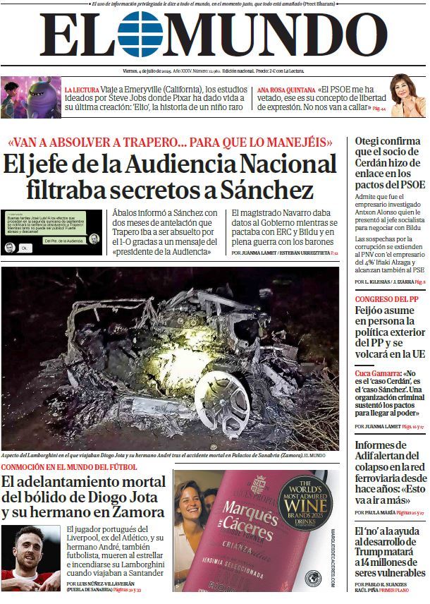 Portada EL MUNDO hoy - Edición impresa | EL MUNDO