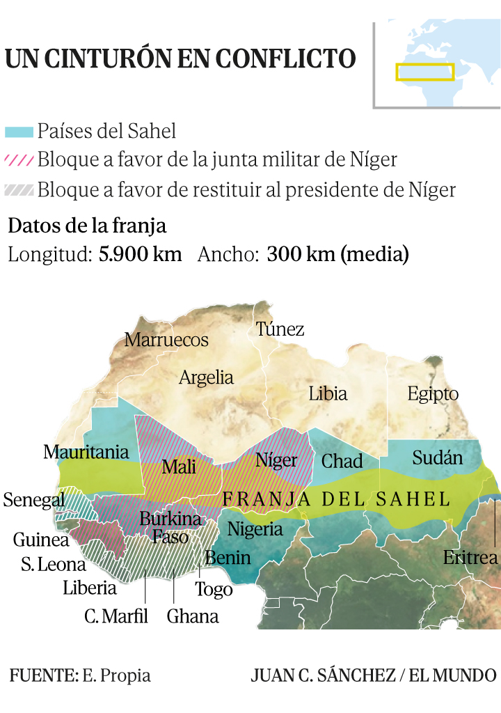 Mapa Del Sahel Y áfrica Central Alianza De Los Estados Del Sahel
